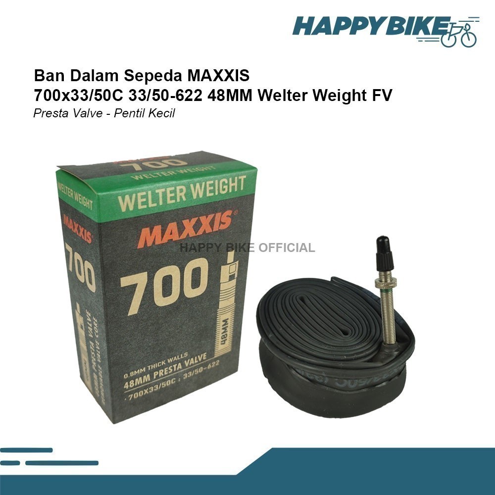 Jual MAXXIS Tube Ban Dalam Sepeda Roadbike Gravel 700 x 33/50 48mm FV | Shopee Indonesia
