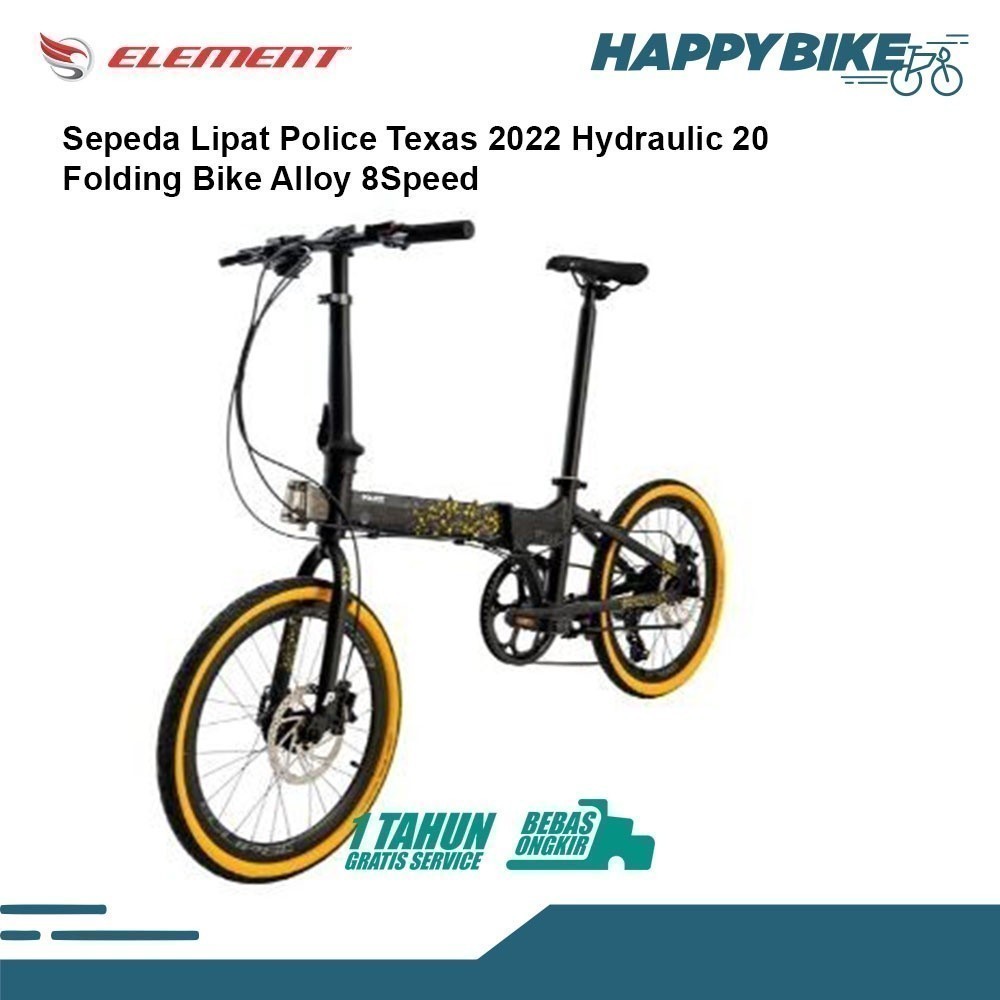 Jual Element Sepeda Lipat Police Texas 2022 Hydraulic 20" Folding Bike ...