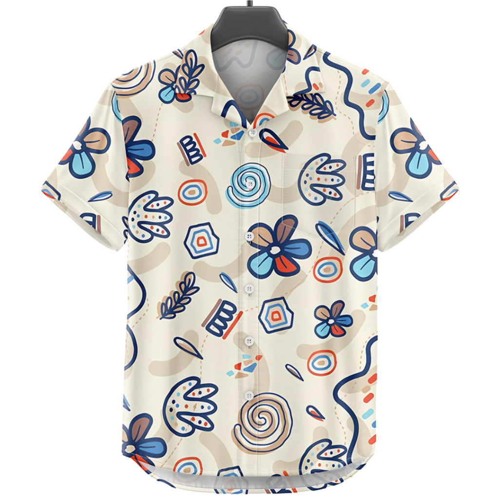 Jual GOKS Baju Kemeja Pria Wanita Motif Full Printing Dowear Laki Laki ...