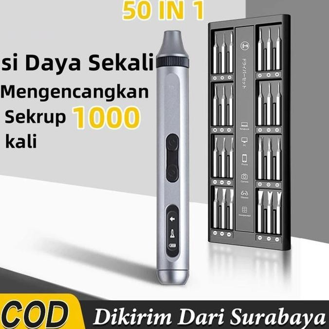 Jual BERKUALITAS OBENG ELEKTRIK 50 IN 1 SET KOMPLIT OBENG KECIL OBENG ...