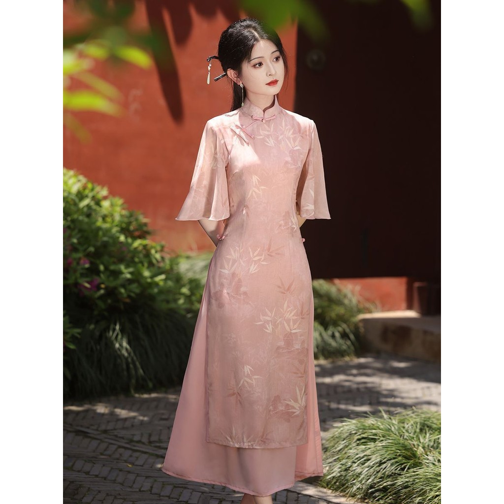 Jual Qipao Gaya Cina Baru Berkualitas Tinggi Model Baru Gaun Pink yang ...