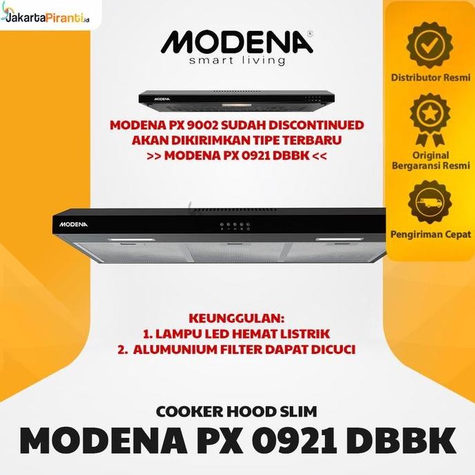 Jual Tersedia PROMO ! Cooker Hood Modena PX 9002 - Slim Hood Modena ...