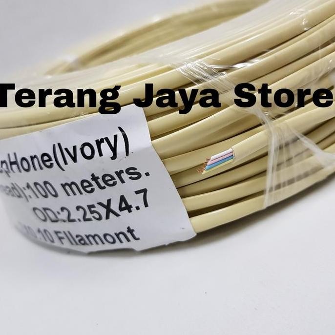 Jual KABEL LINE TELEPON ISI 4 WARNA/KAWAT (1 ROLL ISI 100 METER ...