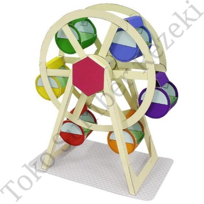 Jual ready Amusement Park Ferris Wheel 3D Paper Craft Kincir Roda ...