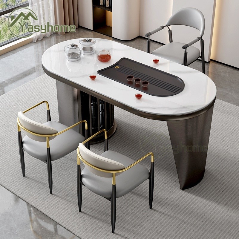 Jual Meja teh lempengan batu sederhana modern, meja teh apartemen kecil ...