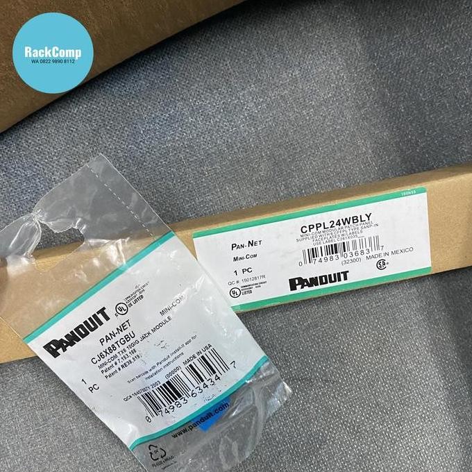 Jual Panduit Patch Panel 24Port Cat.6A Full Modular Cat 6A New Stok ...