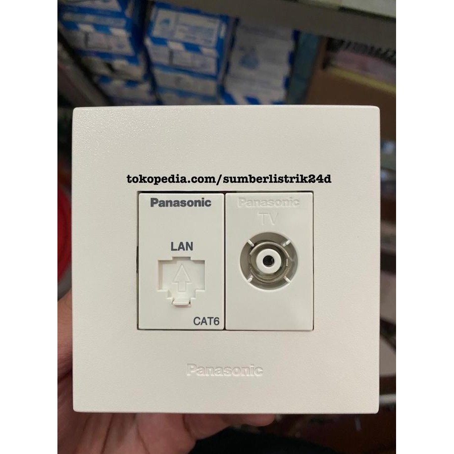 Jual Outlet data cat6 tv panasonic stop kontak lan cat 6 antena rg 6 ...