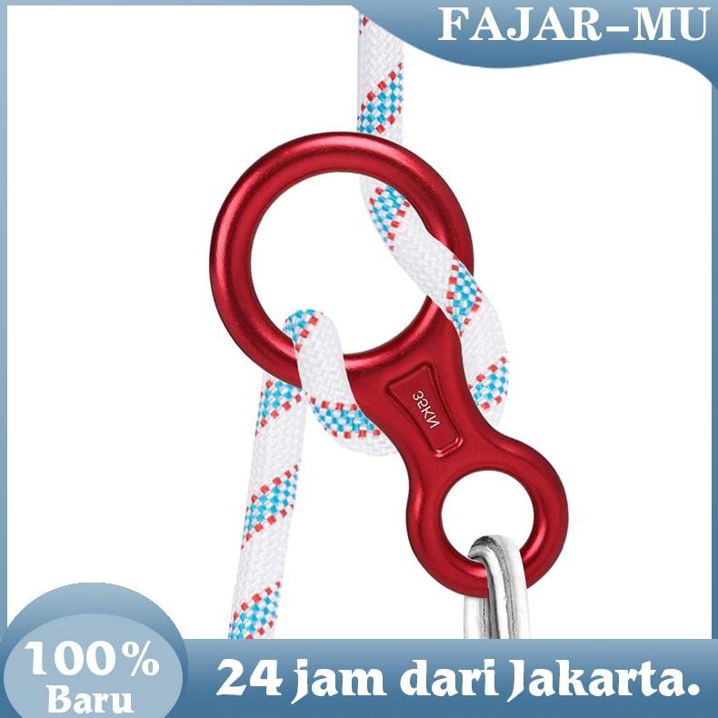 Jual Figure 8 Descender 35KN Carabiner Climbing Safety Rock Climbing ...