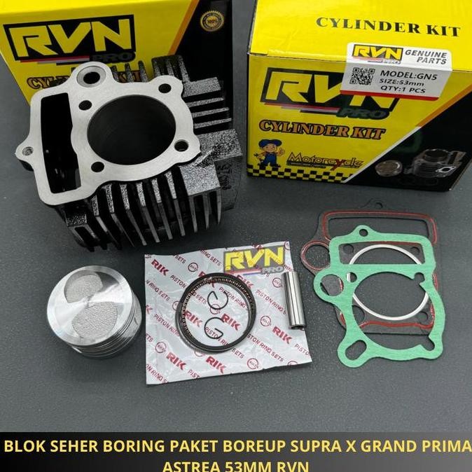 Jual BLOK SEHER BORING PAKET BOREUP BORE UP SUPRA X GRAND PRIMA ASTREA 53MM | Shopee Indonesia