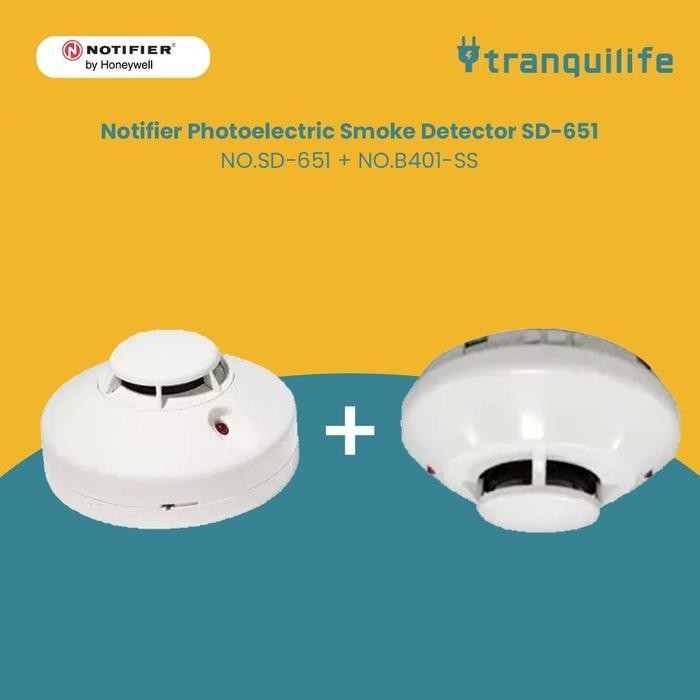 Jual Notifier Photoelectric Smoke Detector Sd-651 & Base B401 Original Dan Terpercaya | Shopee ...