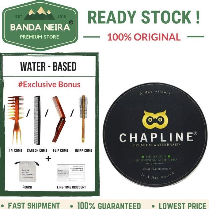 Jual Chapline Waterbased Mild Hold Original Lokal Pomade MURAH | Shopee ...