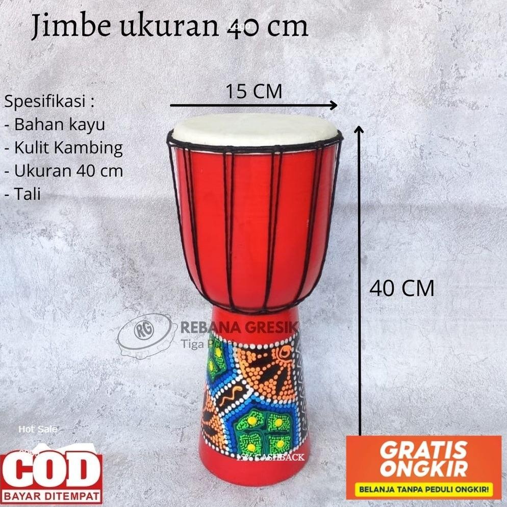 Jual Alat Musik Jimbe / Gendang Ukuran 40 Cm / Alat Musik Tradisional ...