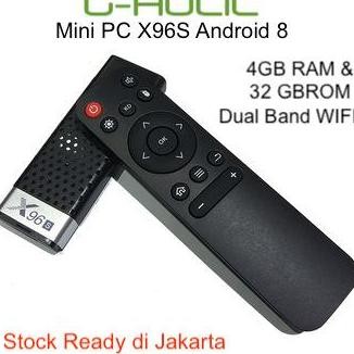 Jual Mini PC Stick X96S Android 8 dgn 4G RAM 32G EMMC Wifi DUAL ...