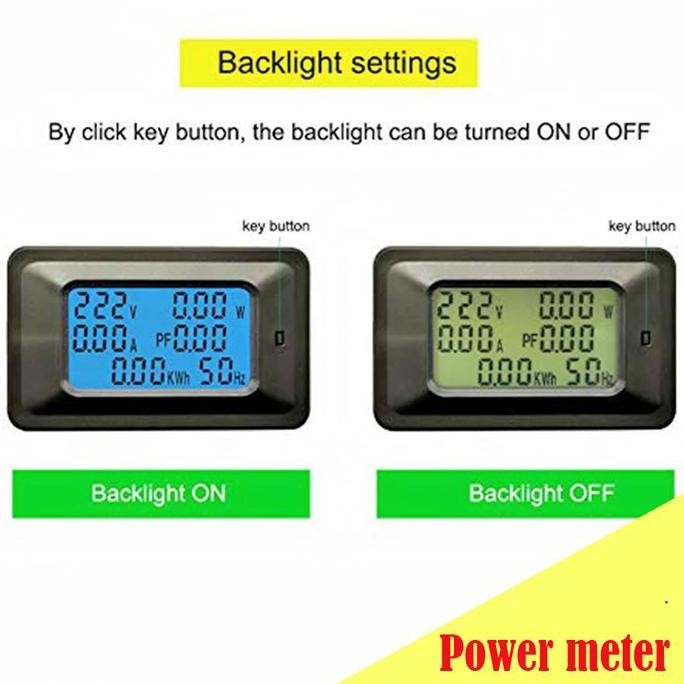 Jual Digital Watt Meter KWH 6 in 1 Power Monitor Daya Digital LCD 20A ...