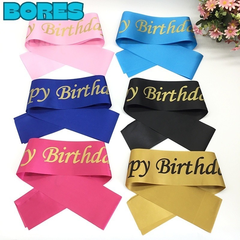 Jual BORES Selempang Ulang tahun Sash Happy Birthday Girl Bride To Be ...