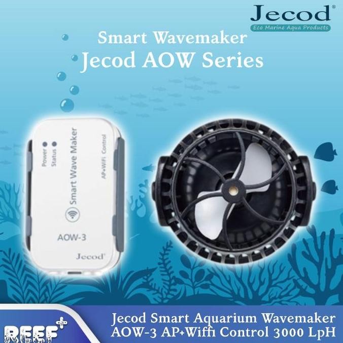 Jual Pompa Arus Aquarium Jecod Aow 3 Smart Wiffi Wave Maker 3000 Lph ...