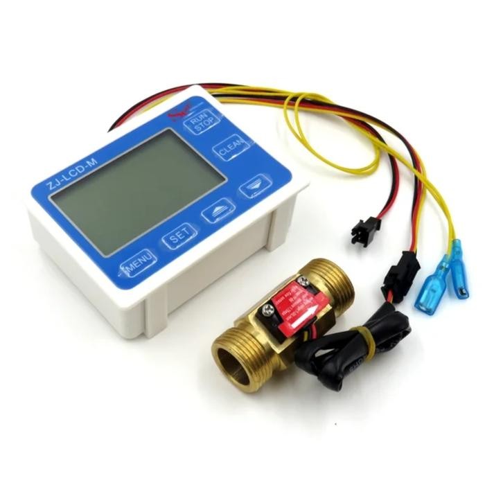 Jual Digital Flow Meter Display ZJ-LCD-M+ Flow Sensor G1/2 inch | Shopee Indonesia