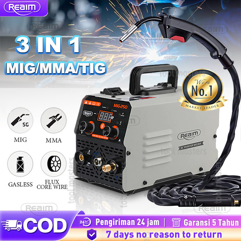 Jual AM4 REAIM Mesin Las Inverter MIG-250 IGBT 450 Watt / Mesin trafo las / Welding Machine ...