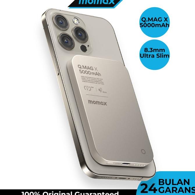 Jual MagSafe PowerBank Momax Q Mag X 5000 mAh Qi Wireless Slim Magnetic ...