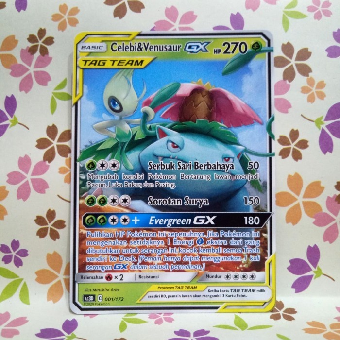 Jual celebi & venusaur tag team GX TD ac3D 001/172 pokemon tcg indonesia | Shopee Indonesia