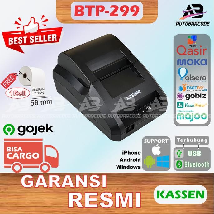 Jual Original Printer Bluetooth Thermal Kassen Bt-P299 Struk Kasir ...