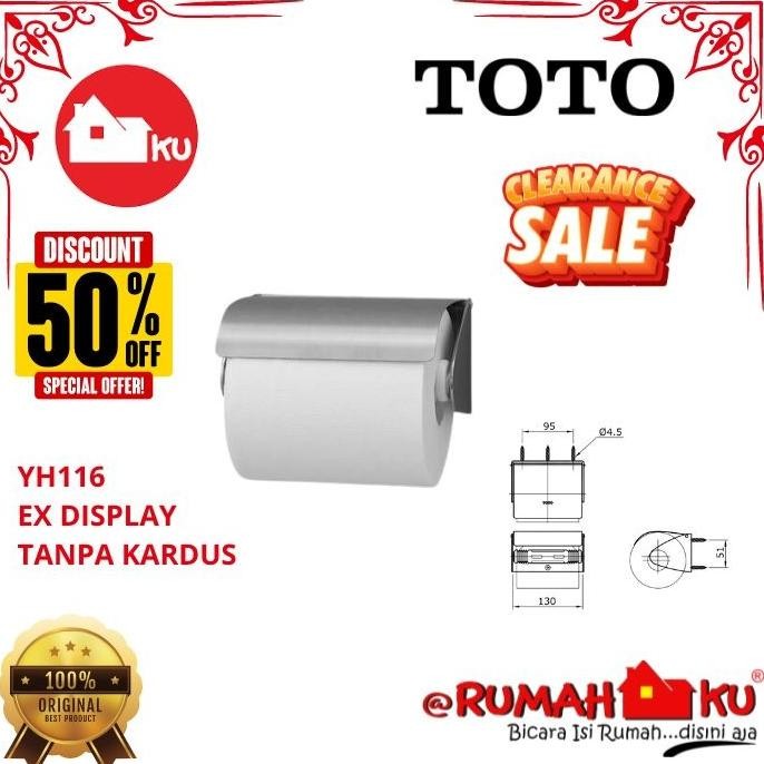 Jual Tempat Tissue TOTO YH116 Stainless Steel Paper Holder (EX DISPLAY) | Shopee Indonesia