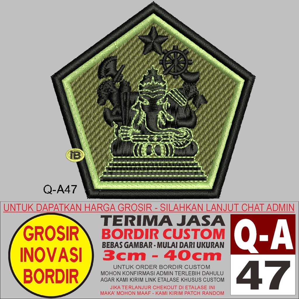 Jual PATCH BORDIR LOGO Q-A47 SMIP SARAWATI - GIB REVIEW/TESTIMONI ...