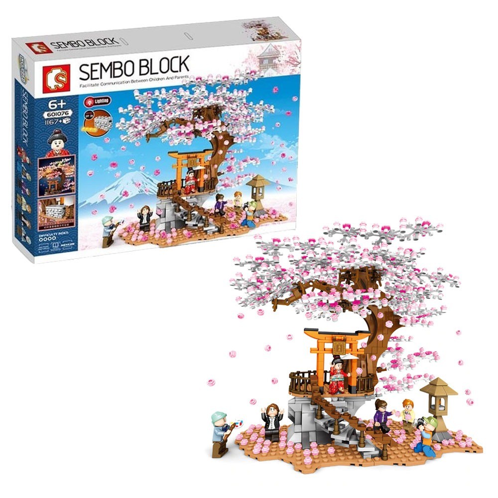 Jual Sembo 601076 Japanese Cherry Blossom Sakura Tree Brick Block ...