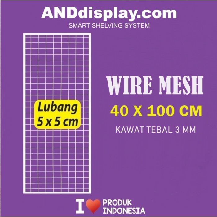 Jual WIRE GRID MESH 40 X 100 CM - KAWAT JARING KOTAK - RAM DINDING ...