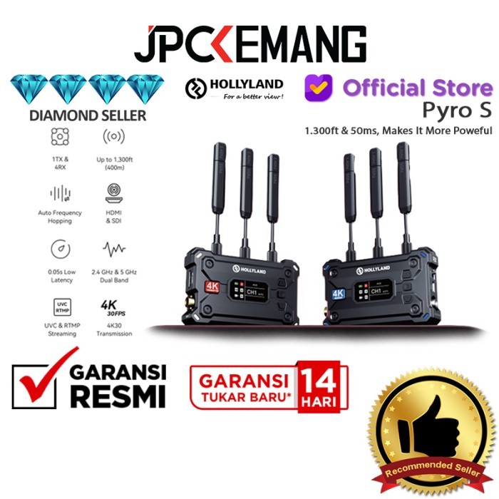 Jual Hollyland Pyro S 4K HDMI Wireless Video Transmission System ...