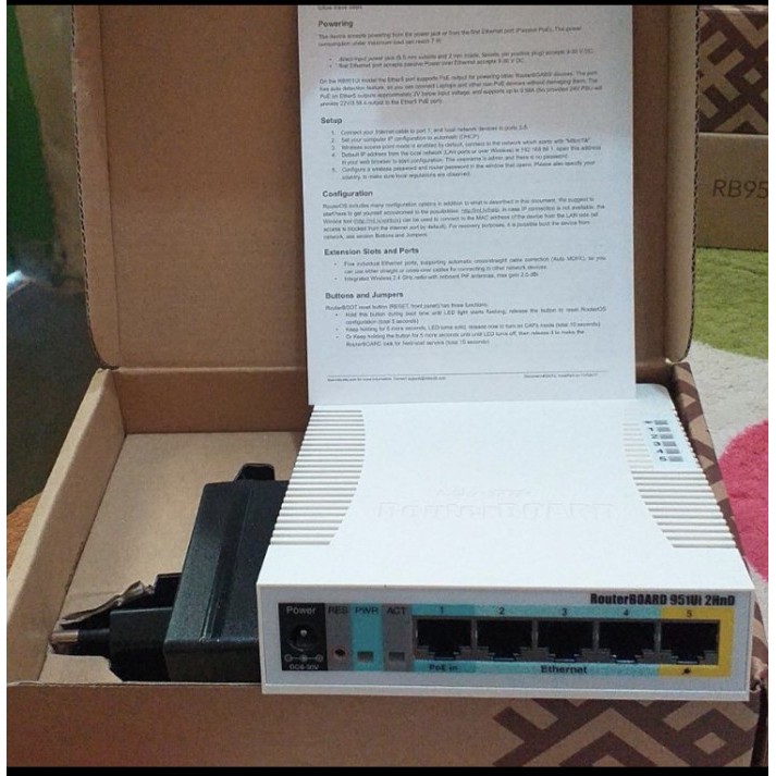 Jual Mikrotik Rb951Ui-2Hnd Routerboard Wireless Access Point Unit Baru ...