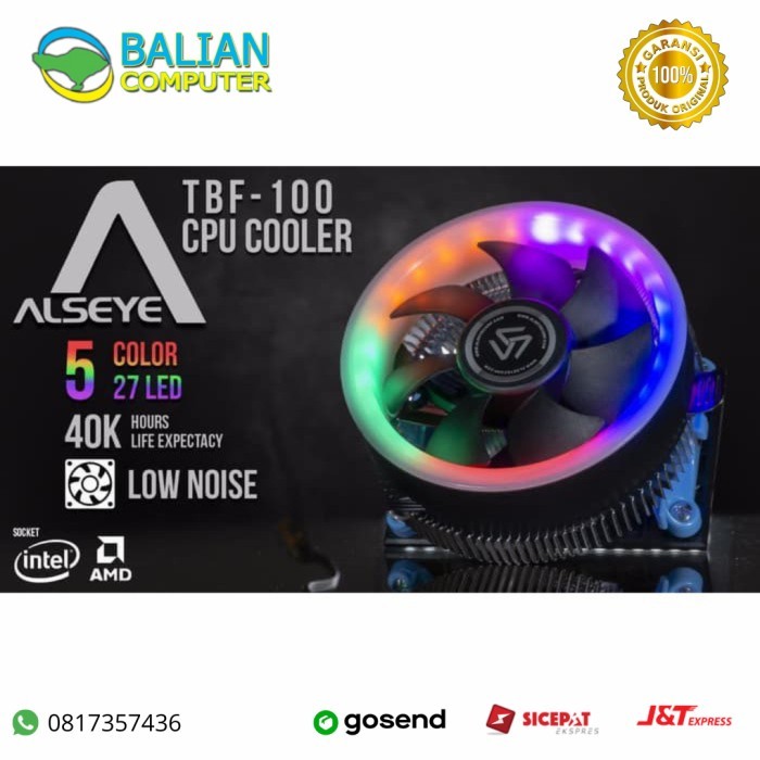 Jual FAN PROCESSOR GAMING LED RGB ALSEYE TBF100 INTEL DAN AMD | Shopee ...