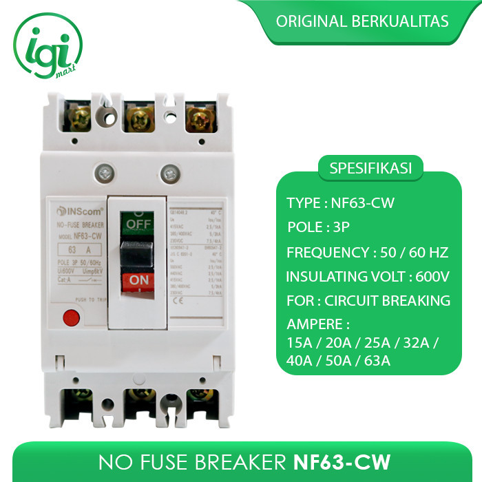 Jual Nfb No Fuse Breaker Nf-63Cw 15A - 63A / Mccb Nf 63Cw 15A-63A | Shopee Indonesia