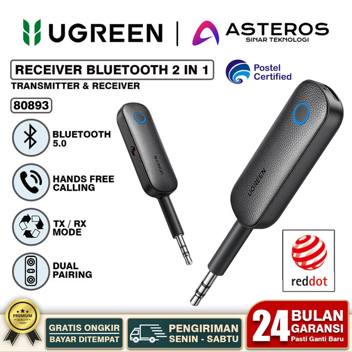 Jual Jual [READY] UGREEN Bluetooth Receiver 5.0 Transmitter 2 IN 1 With 3.5mm 80893 | Shopee ...