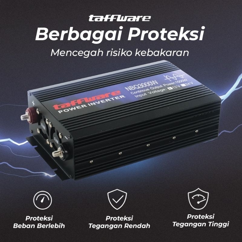 Jual Power Inverter Pure Sine Wave DC 12V 24V to AC220V 3000W PSW 3000 WATT | Shopee Indonesia