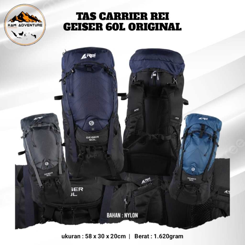 Jual Ta Ranel Carrier Gunung Arei Geier 60 Liter | Shopee Indonesia