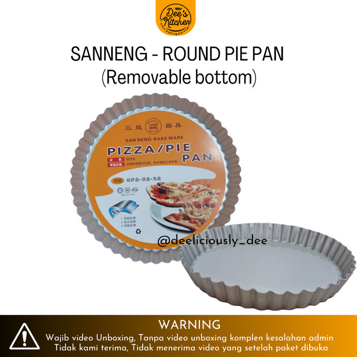 Jual SAN NENG ROUND PIE PAN - REMOVABLE BOTTOM D24 | Shopee Indonesia