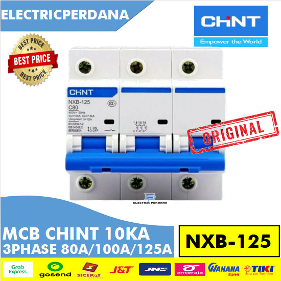 Jual Mcb Chint Nxb-125 3 Phase 80A/100A/125A 10Ka Original - Bagus - Murah | Shopee Indonesia