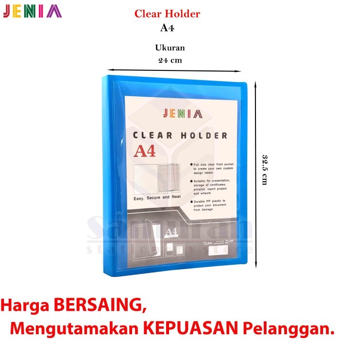 Jual Map Clear Holder A4 20 Pocket Polos / Album Kertas isi 20 Lembar ...