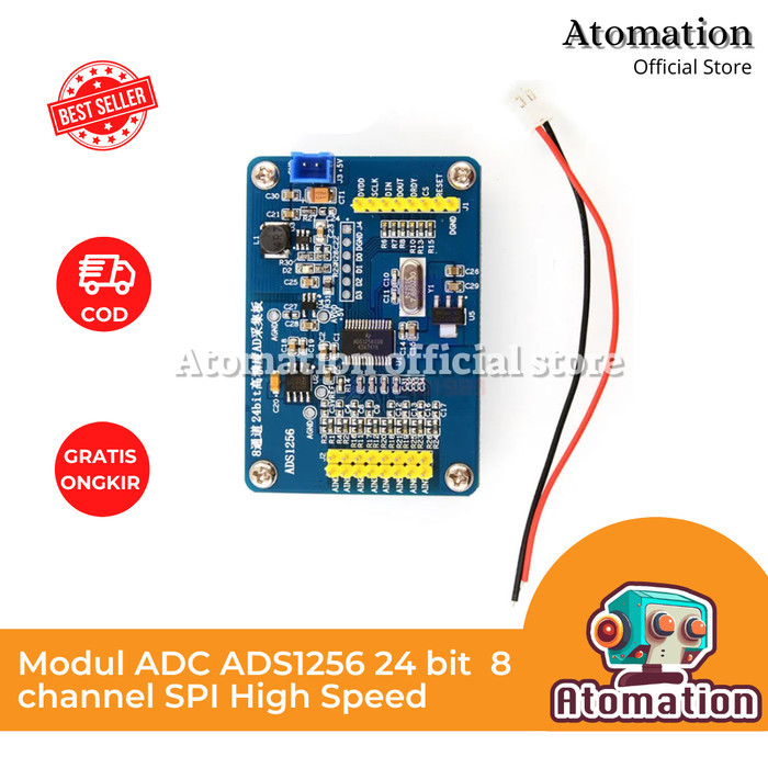 Jual Modul ADC ADS1256 ADS-1256 24 BIT 8 Channel High Speed 30k-Sample SPI | Shopee Indonesia