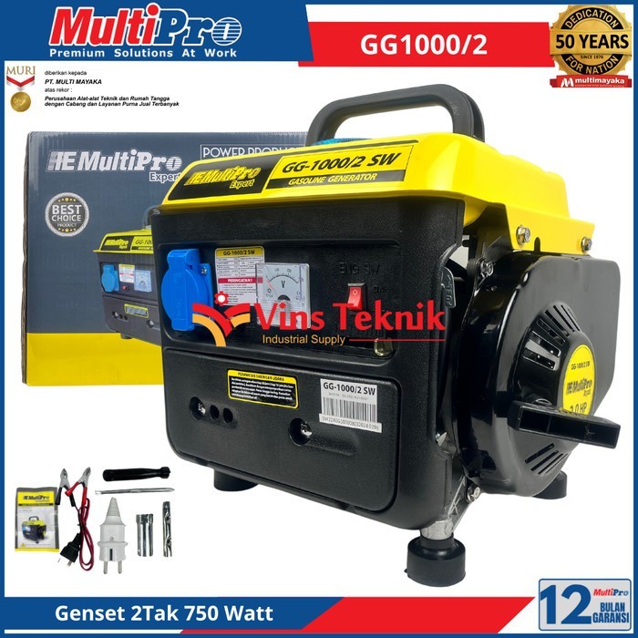 Jual PROMO! Mesin Genset Listrik 1000watt GG-1000/2SW Multipro GG1000/2SW | Shopee Indonesia