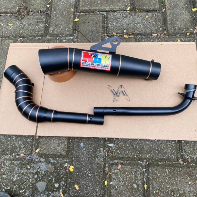Jual exhaust NLK pipe GP warior black series 1set ellbow Tube type for ...