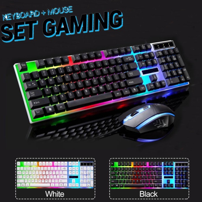 Jual Keyboard Gaming Bonkyo G21 Led Backlight Fullsize Set Mouse ...