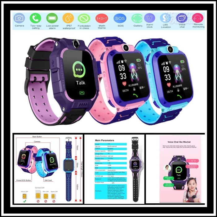 Jual SMARTWATCH KIDS Q12 JAM TANGAN ANAK HILANG GPS LOKASI TRACKER KIDS ...