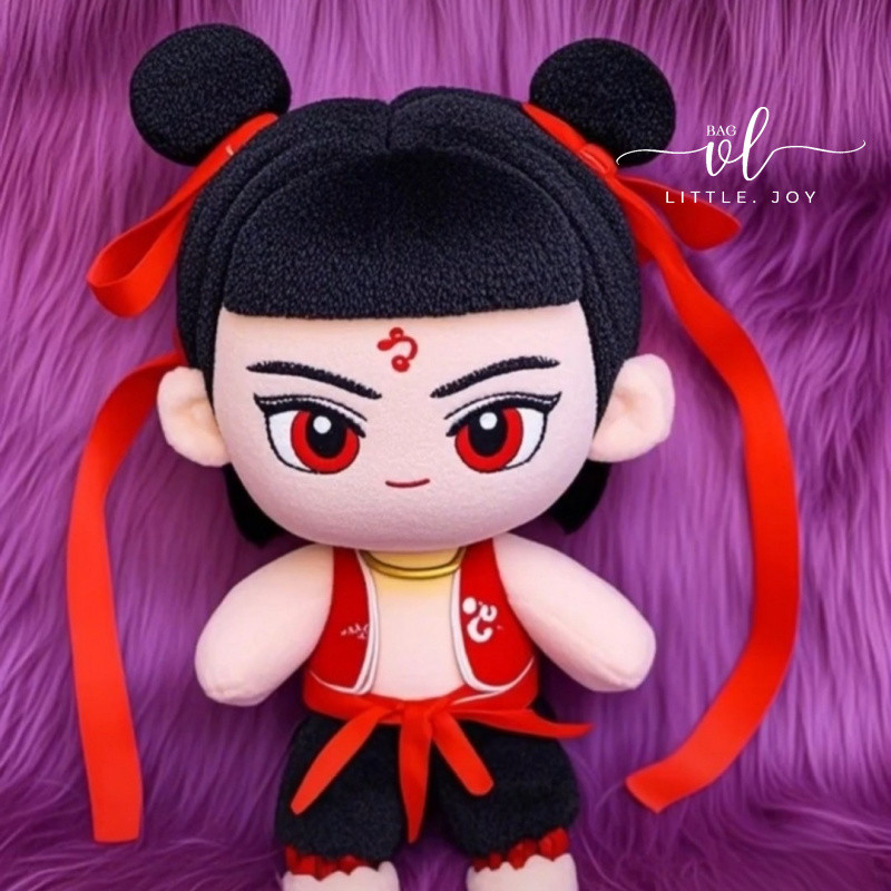 Jual Nezha plush toy Nezha conquers the sea demon boy 35CM cotton doll ...