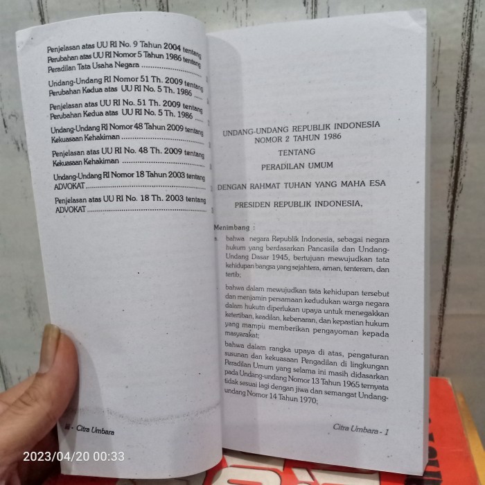 Jual Buku Uu Ri No 51 Tahun 2009 Tentang Peradilan Tata Usaha Negara ...