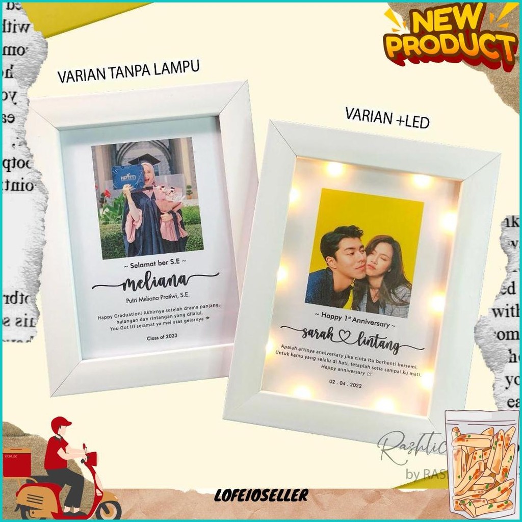 Jual Aesthetic Frame Led | Gift For Birthday / Wedding / Anniv ...