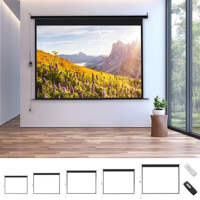 Jual TERBARU! Wall Screen Projector Auto Motorized Electric with Remote ...