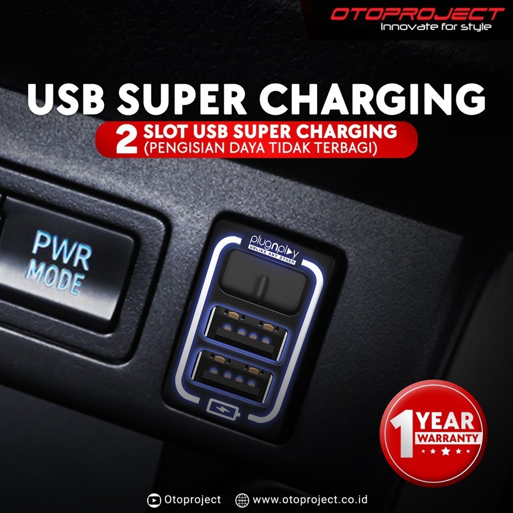 Jual OTOPROJECT - USB CHARGER TOYOTA A.N HILUX QUICK CHARGING | Shopee ...