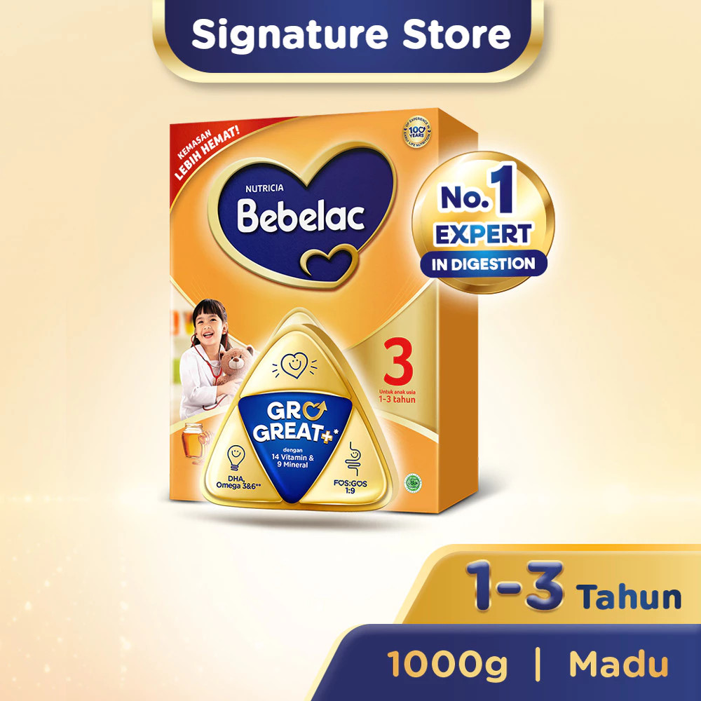 Jual Bebelac 3 / Bebelac 1+ Madu Susu Pertumbuhan Bubuk 1000 gr ...
